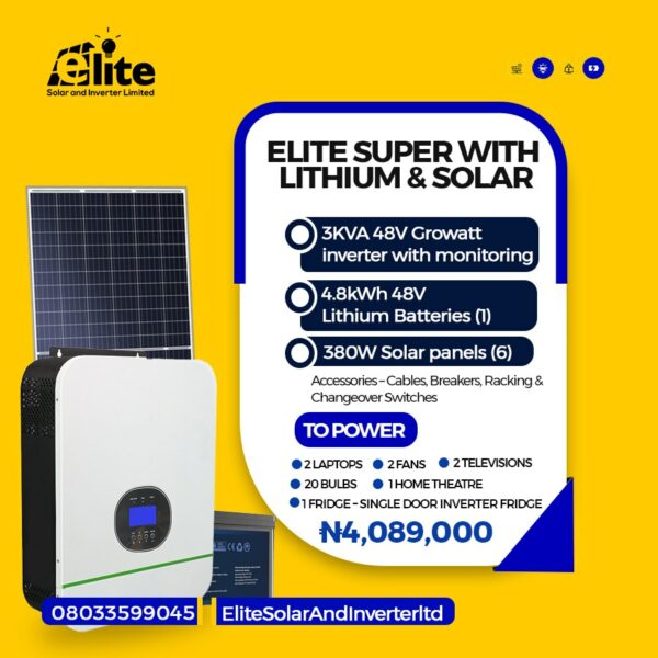 ELITE SUPER WITH LITHIUM & SOLAR – Elite Solar and Inverter Limited