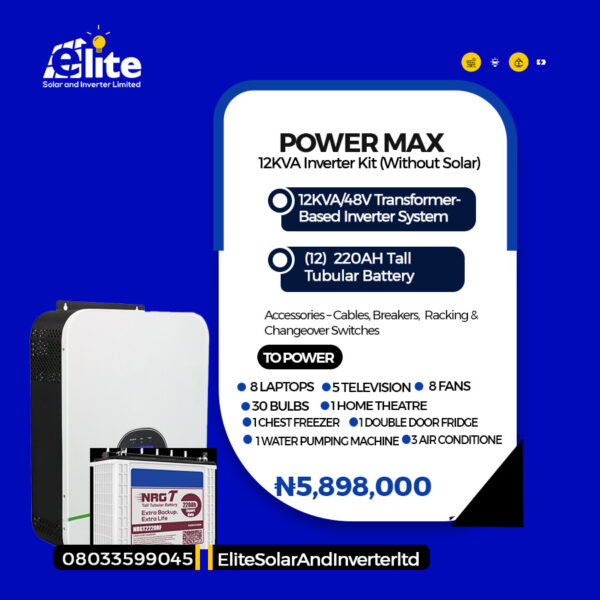 PowerMax 12KVA Inverter Kit (Without Solar) – Elite Solar and Inverter ...